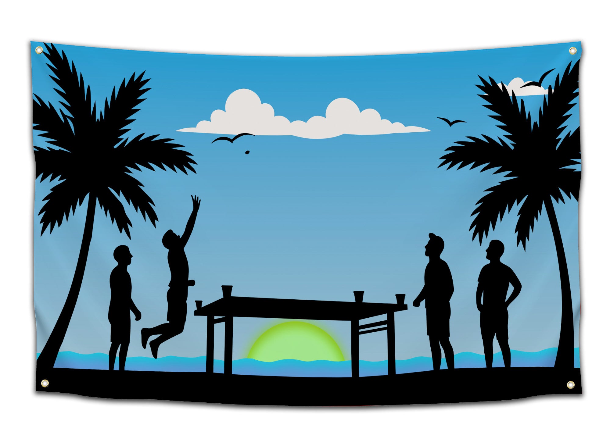 Beer Die Paradise Flag | Alcohol College Dorm Decor - CollegeWares