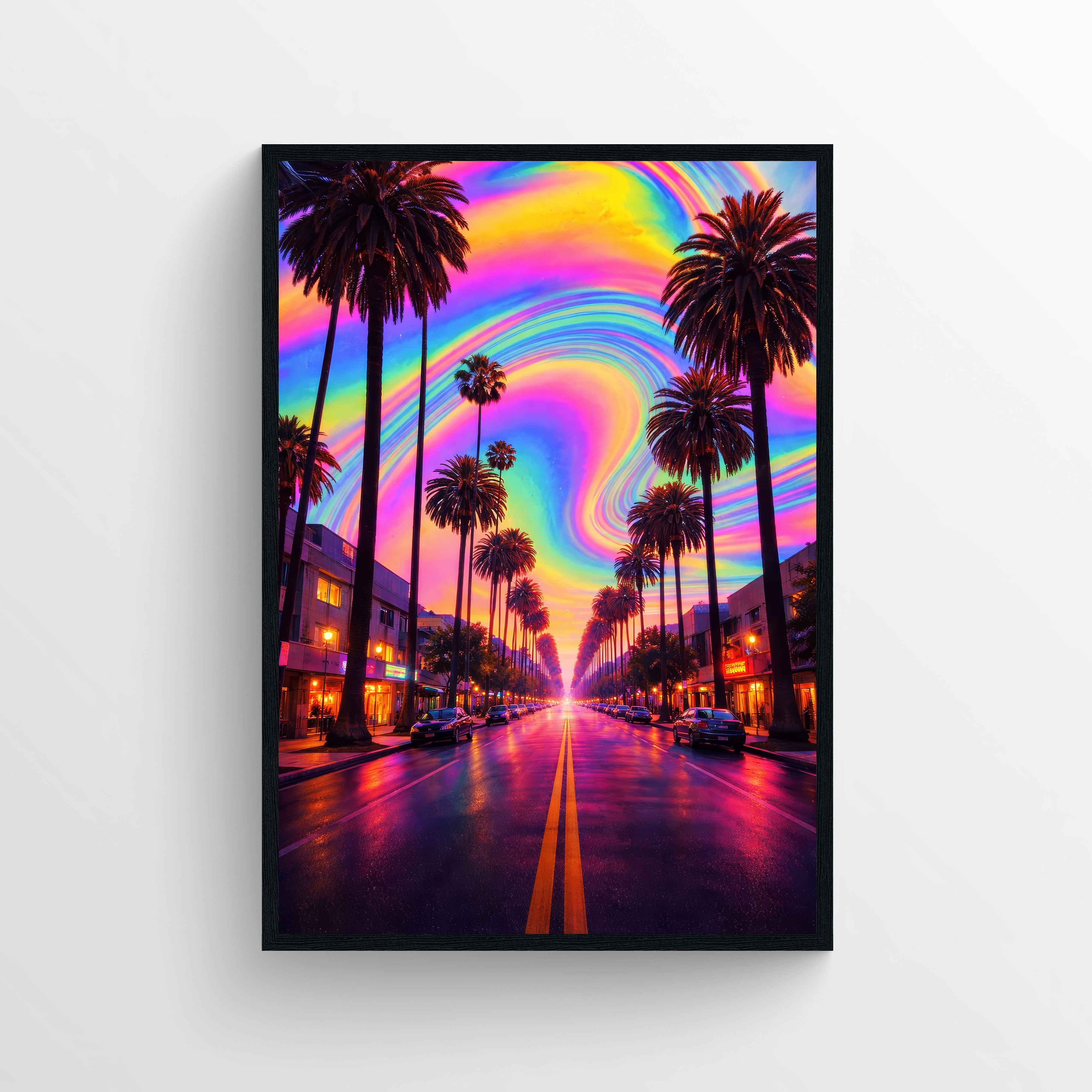 Chromatic Avenue Trippy Poster | Colorful Wall Decor - CollegeWares