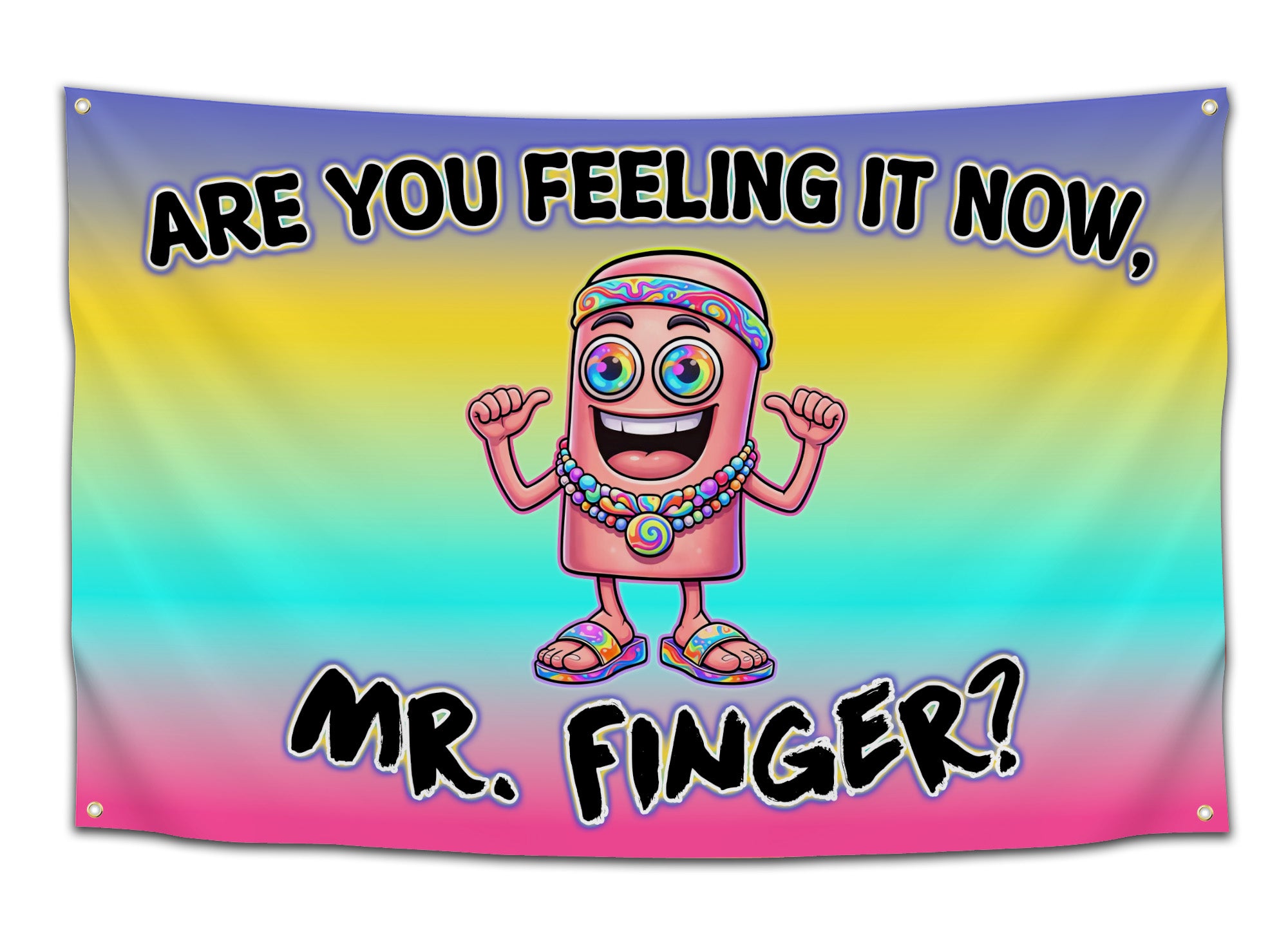 Feeling It Mr Finger Flag | EDM Rave Festival Flag - CollegeWares