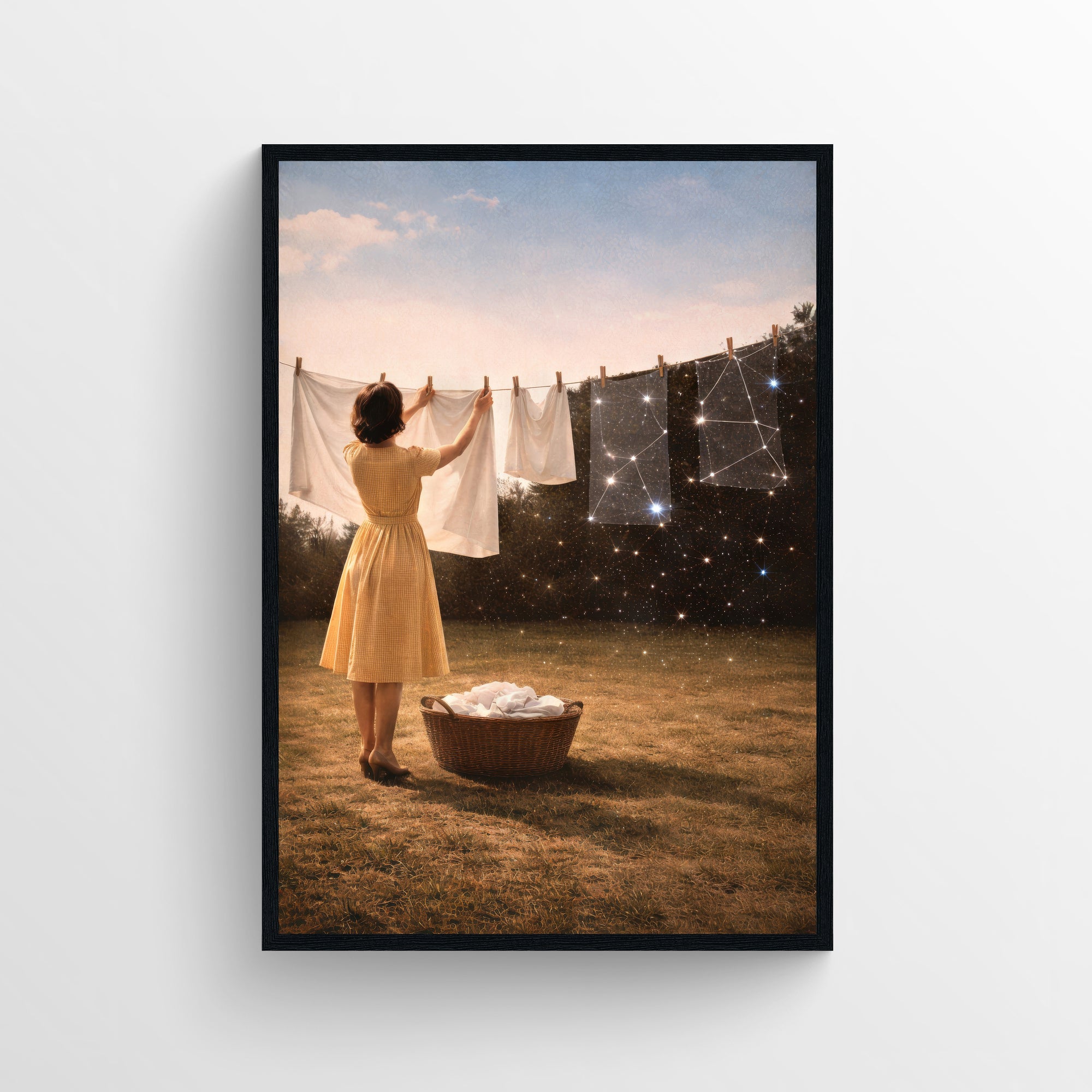 Hanging the Sky Trippy Poster | Colorful Wall Decor - CollegeWares