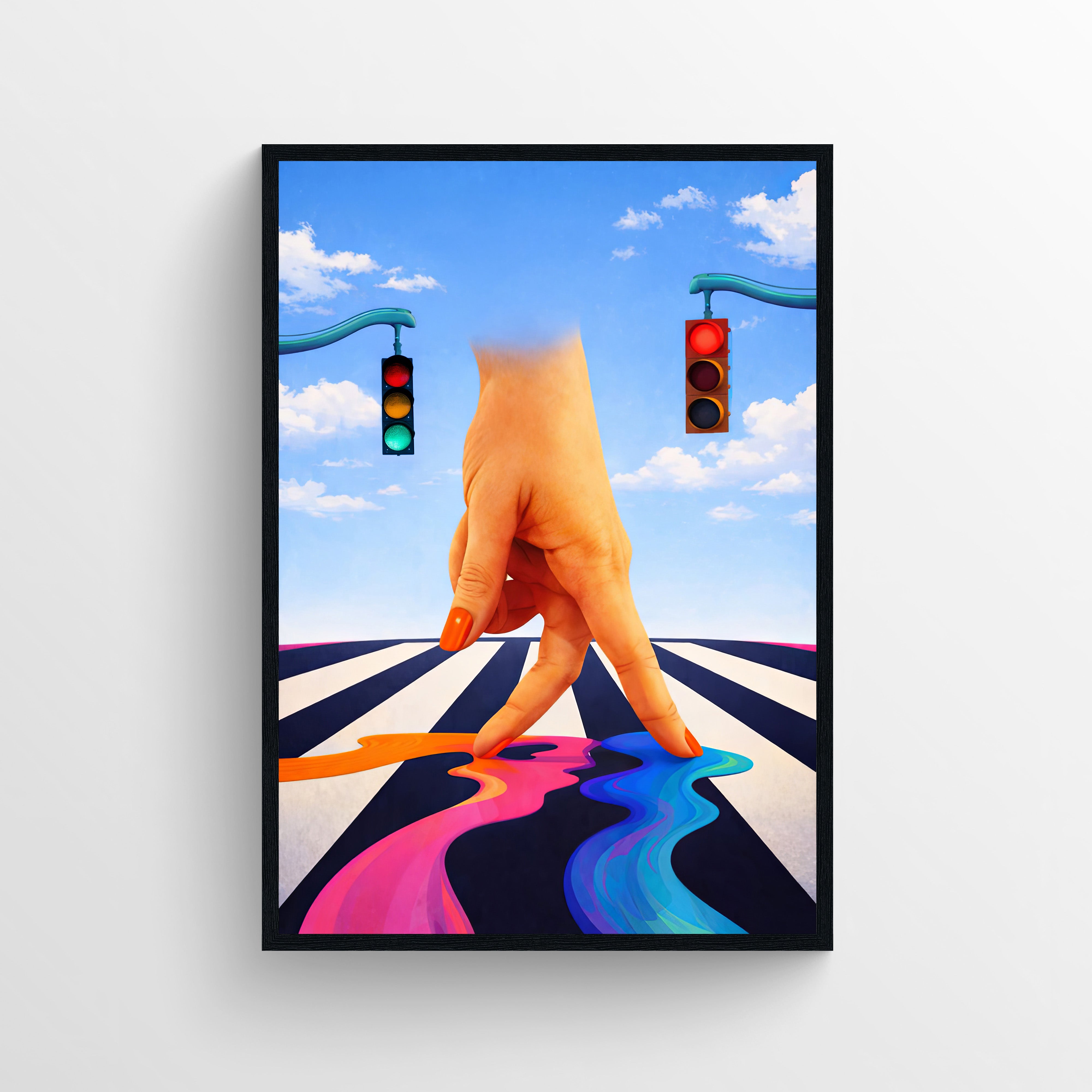 Mixed Signals Trippy Poster | Colorful Wall Decor - CollegeWares