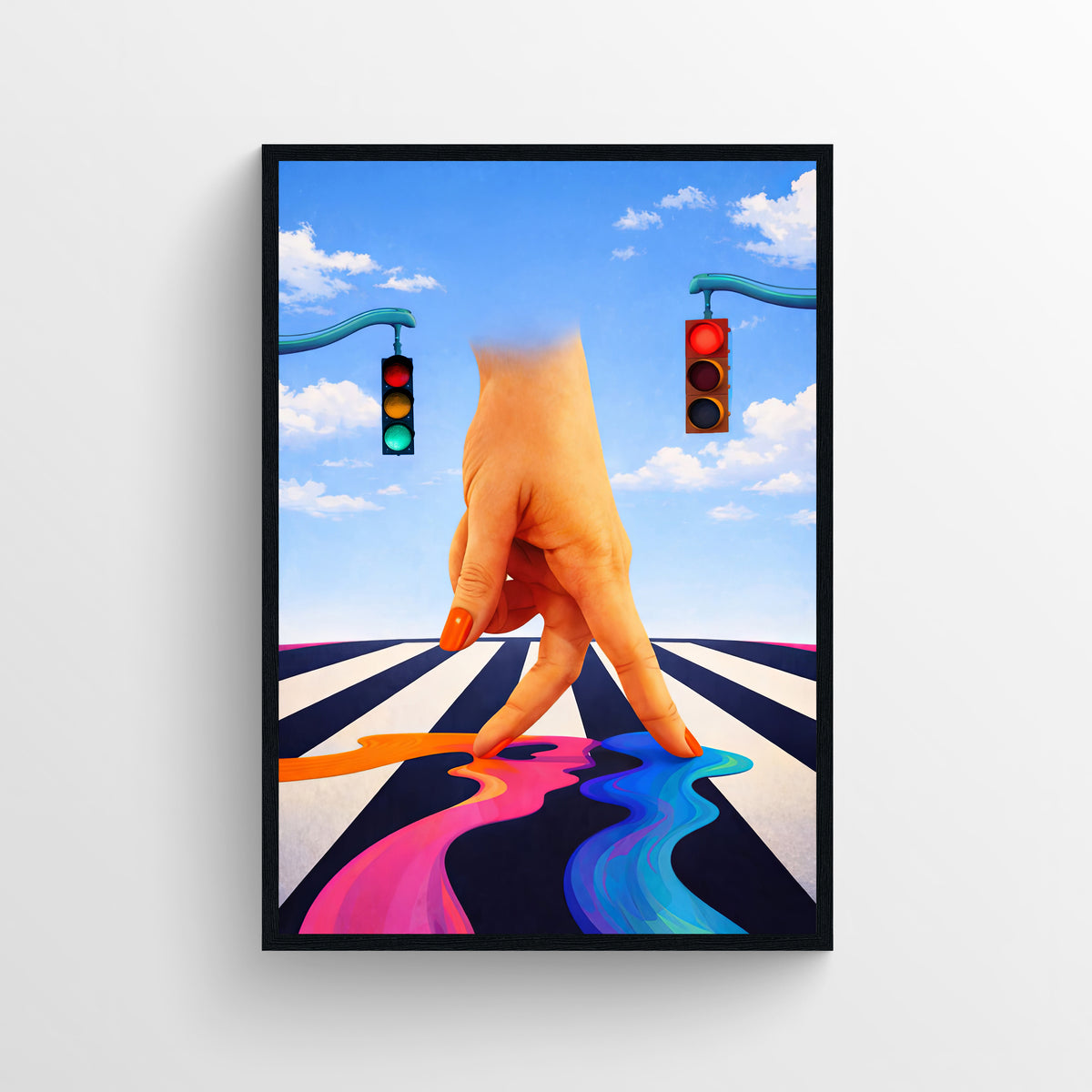 Mixed Signals Trippy Poster | Colorful Wall Decor - CollegeWares