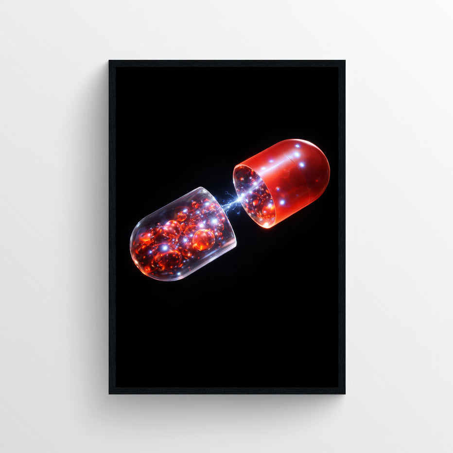 Pill Fracture Trippy Poster | Colorful Wall Decor - CollegeWares