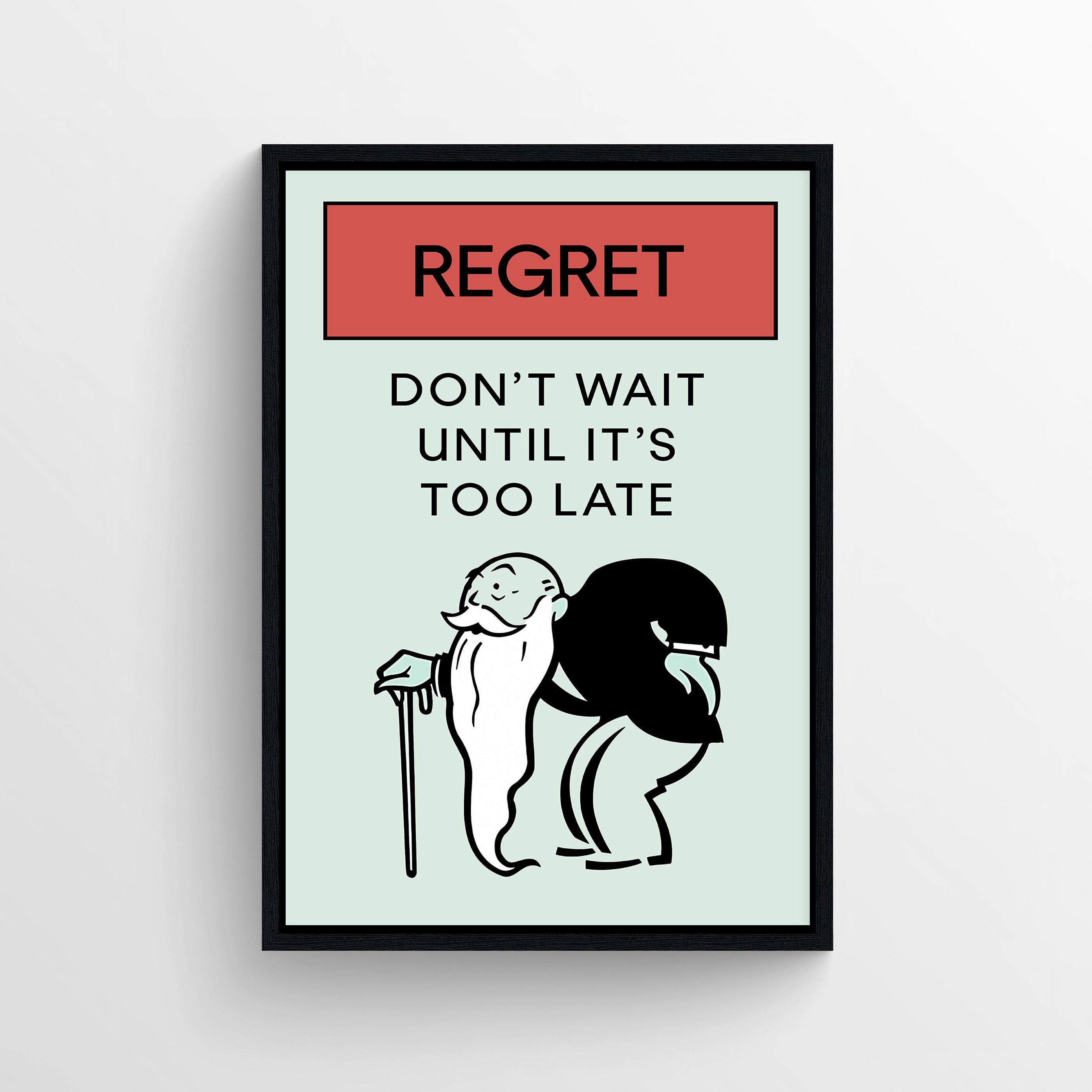 Regret Monopoly Poster | Inspirational Money Decor - CollegeWares