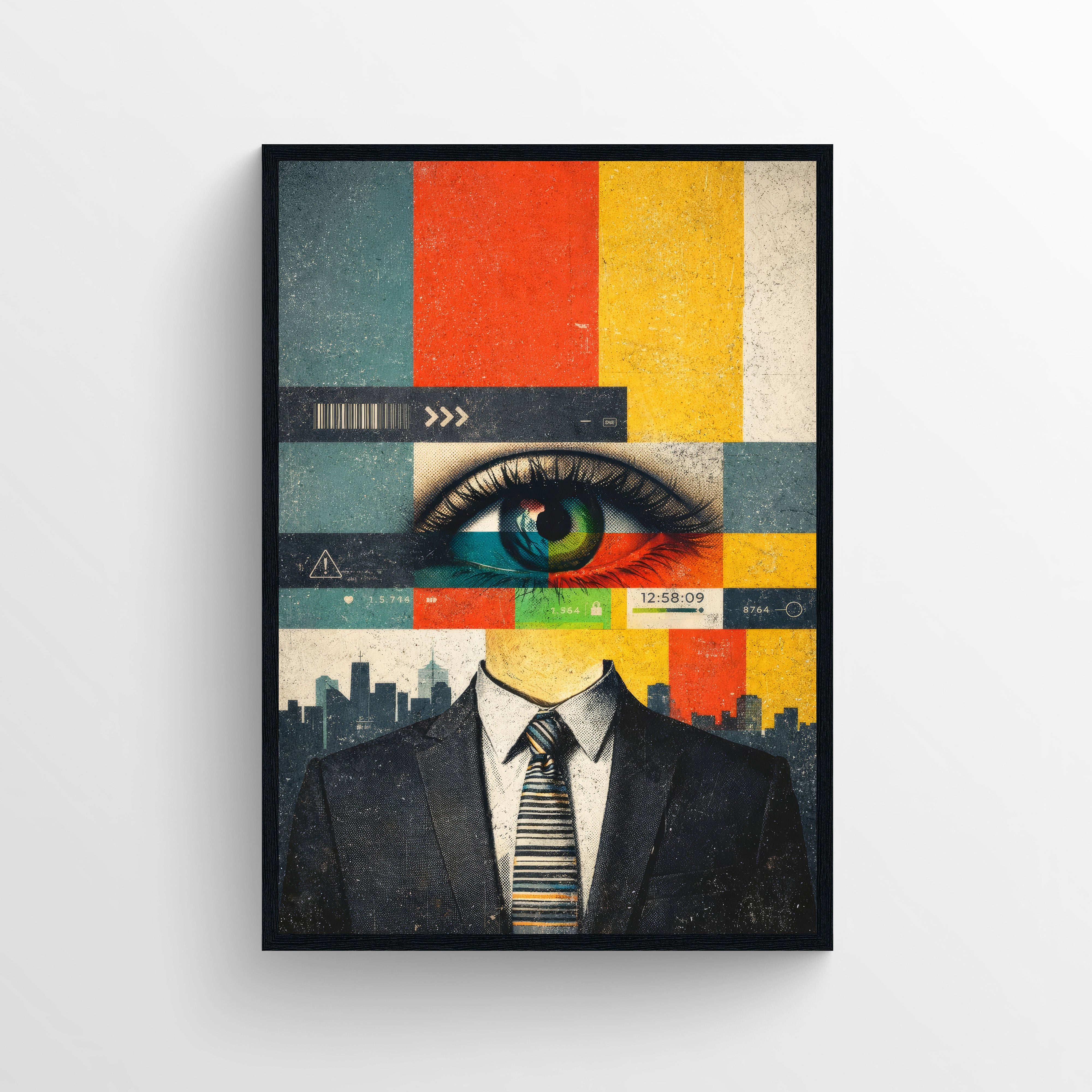 Signal Interruption Trippy Poster | Colorful Wall Decor - CollegeWares
