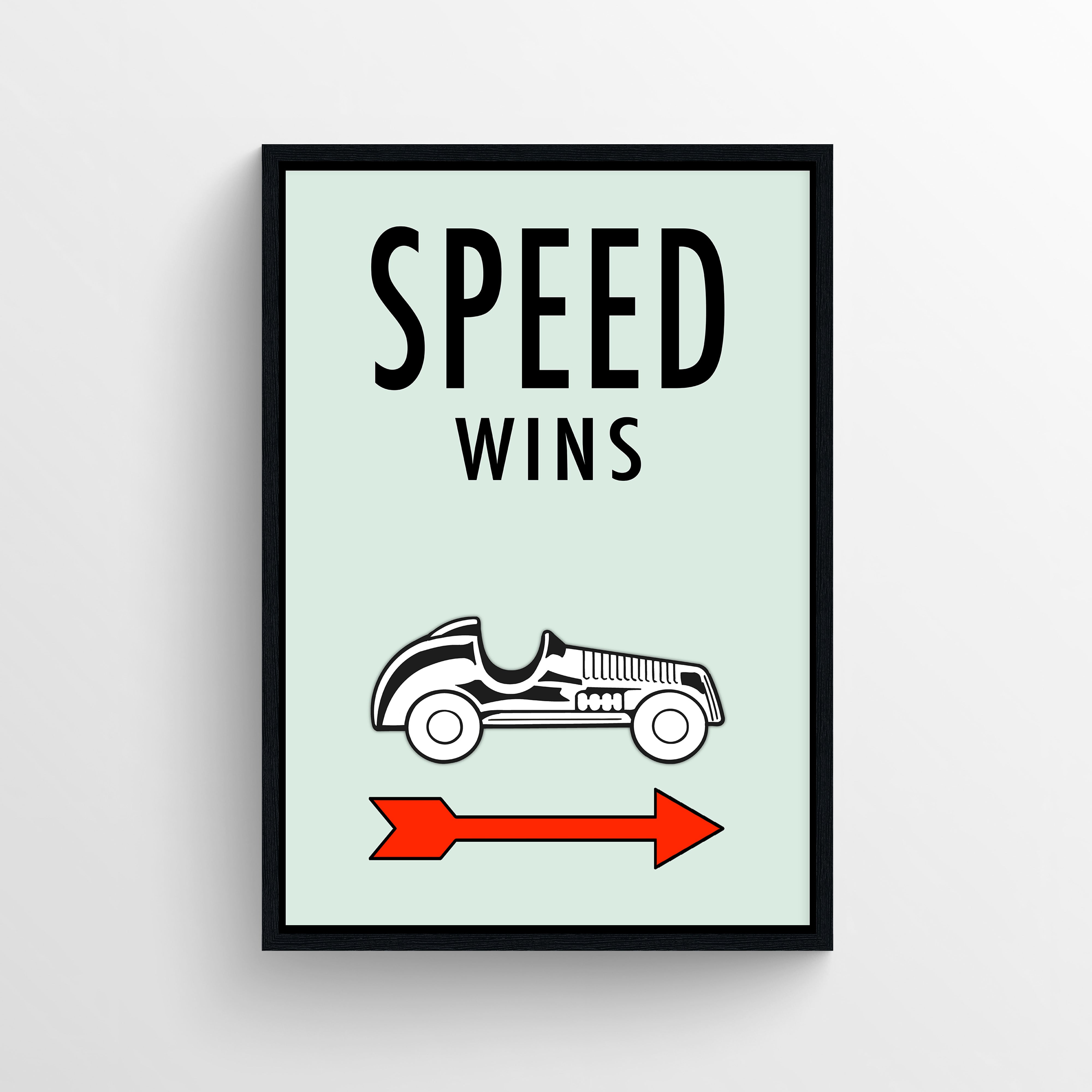 Speed Wins Monopoly Poster | Inspirational Money Decor - CollegeWares